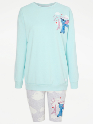 Disney Lilo & Stitch Blue Cycling Short Pyjamas | Sale & Offers ...