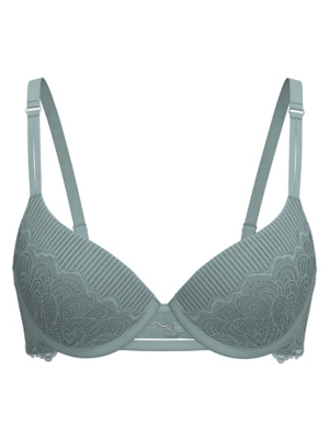 Entice Sage Green Padded Lace T-Shirt Bra | Lingerie | George at ASDA