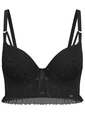 Entice Black 2 Sizes Bigger Lace Longline Padded Bra | Sale & Offers ...