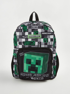 Minecraft Checked Character Rucksack | Kids | George at ASDA