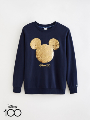 Disney 100 Navy Flip Sequin Sweatshirt | Women | George at ASDA