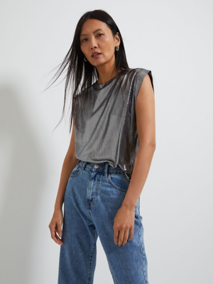 Silver Foil Top | Women | George at ASDA