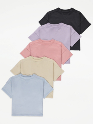 Pastel T-Shirts 5 Pack | Kids | George at ASDA