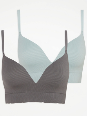 A-D Soft Comfort Seam Free Bra 2 Pack | Lingerie | George at ASDA