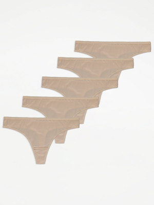 Nude Mini Knickers 5 Pack | Lingerie | George at ASDA