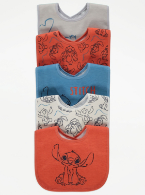 Disney Lilo & Stitch Character Bibs 5 Pack | Baby | George at ASDA