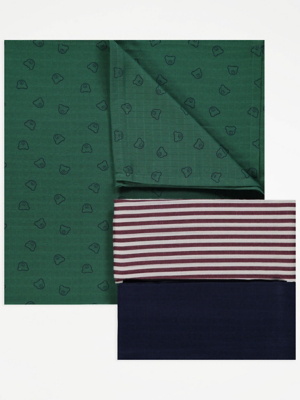Teddy Bear Muslin Squares 3 Pack | Baby | George at ASDA