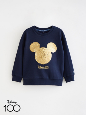 Disney 100 Navy Flip Sequin Sweatshirt | Kids | George at ASDA