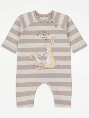 Guess How Much I Love You Cream Rabbit Collared Sleepsuit | Baby ...