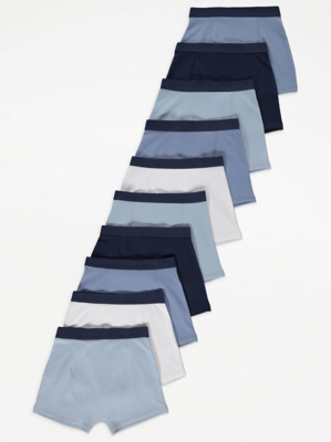 Blue Waist Trunks 10 Pack | Kids | George at ASDA