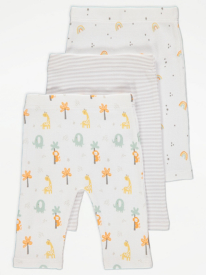 Animal Leggings 3 Pack | Baby | George at ASDA