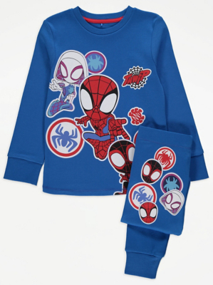 Marvel Spider-Man Spidey Blue Long Sleeve Pyjamas | Kids | George at ASDA
