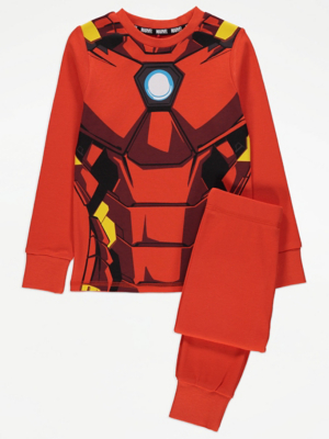 Marvel Iron Man Red Long Sleeve Pyjamas | Kids | George at ASDA
