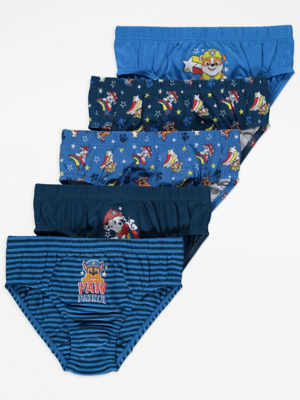 PAW Patrol Rainbow Character Print Briefs 5 Pack | Kids | George at ASDA