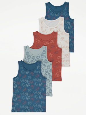 Animal Vests 5 Pack | Kids | George at ASDA