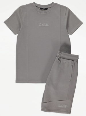 Grey Limited Edition T-Shirt and Shorts Outfit | Kids | George at ASDA