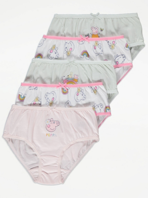 Peppa Pig Pink Character Briefs 5 Pack | Kids | George at ASDA