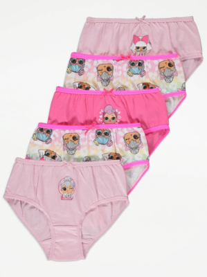 L.O.L Surprise! Pink Knickers 5 Pack | Kids | George at ASDA