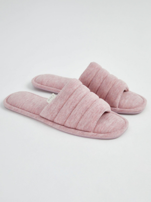 Pink Marl Open Toe Slippers | Lingerie | George at ASDA