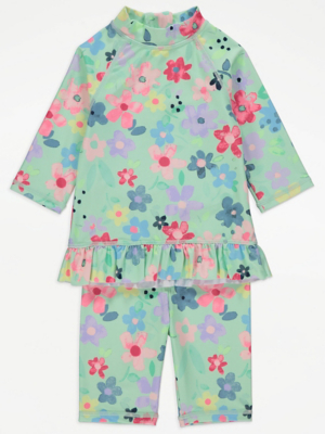 Grey Squid Swim Top Shorts and Keppi Hat | Kids | George at ASDA