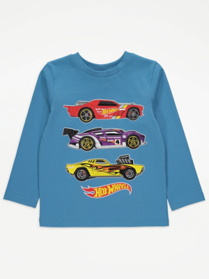 Hot Wheels Blue Long Sleeve Top | Sale & Offers | George at ASDA