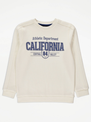 Cream California Athletic Collegiate Sweatshirt | Kids | George at ASDA