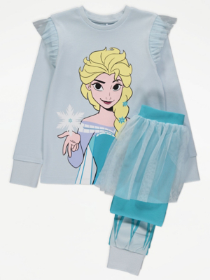 Disney Elsa Long Sleeve Tutu Pyjamas | Kids | George at ASDA
