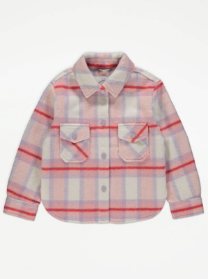 Lilac Checked Shacket | Kids | George at ASDA