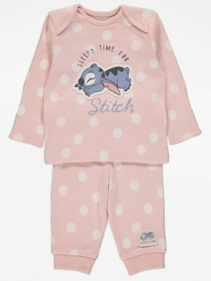 Disney Lilo & Stitch Pink Spot Pyjamas | Baby | George at ASDA