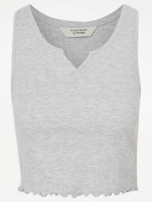 Black Basic Cropped Pyjama Top 2 Pack | Women | George at ASDA