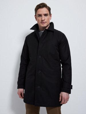 Black Lightweight Trench Rain Mac | Men | George at ASDA