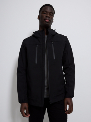 Black Lightweight Hooded Coat | Men | George at ASDA