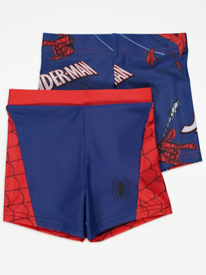 Marvel Spider-Man Blue Swim Trucks 2 Pack | Kids | George at ASDA