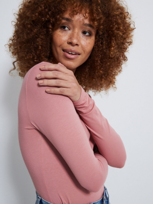 Dusty Pink Scoop Neck Long Sleeve Top | Women | George at ASDA