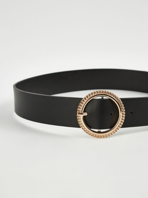 Black Circle Chain Buckle Belt | Women | George at ASDA