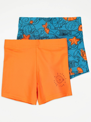 Under The Sea Swimming Trunks 2 Pack | Kids | George at ASDA