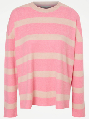 Pink Stripe Soft Knitted Jumper | Women | George at ASDA
