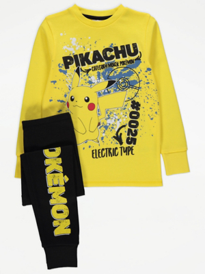 Pokemon Pikachu Long Sleeve Pyjamas | Kids | George at ASDA