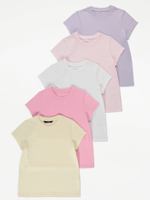 Pastel T-Shirts 5 Pack | Kids | George at ASDA