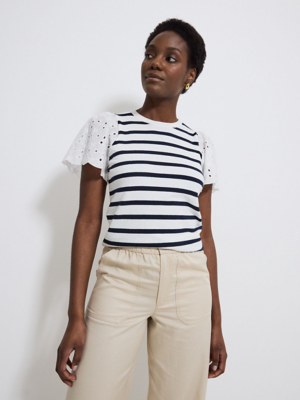 White Striped Lobster T-Shirt | Women | George at ASDA