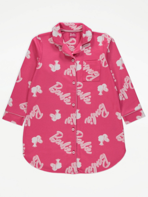 Barbie Pink Flannel Nightshirt | Kids | George at ASDA