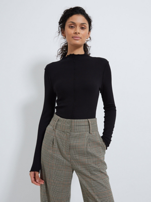 Black Seam Detail Long Sleeve Top | Women | George at ASDA