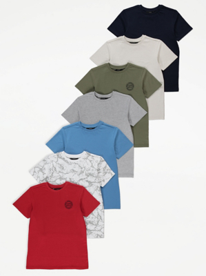 Limited Division T-Shirts 7 Pack | Kids | George at ASDA