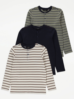 Pink Funnel Neck Long Sleeve Tops 3 Pack | Kids | George at ASDA