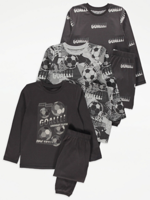 White Football Long Sleeve Pyjamas | Kids | George at ASDA