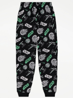 Disney Star Wars Monochrome Fleece Lounge Bottoms | Men | George at ASDA