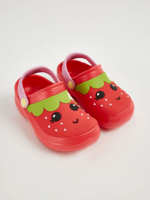 Red Novelty Strawberry Clogs | Kids | George at ASDA