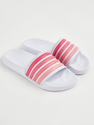 Pink Striped Sliders | Sale & Offers | George at ASDA