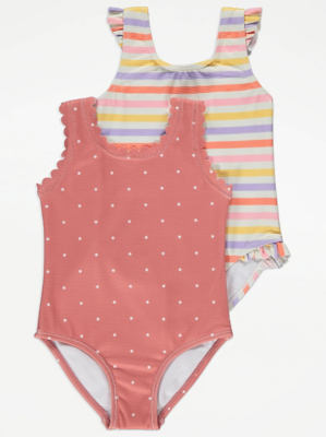 Patterned Swimsuits 2 Pack | Kids | George at ASDA