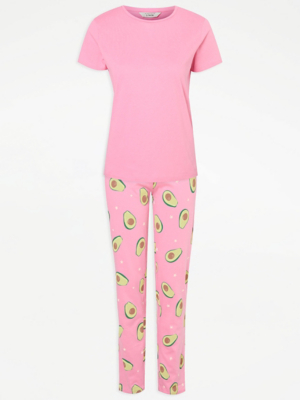 Pink Avocado Short Sleeve Pyjamas Gift Set | Lingerie | George at ASDA